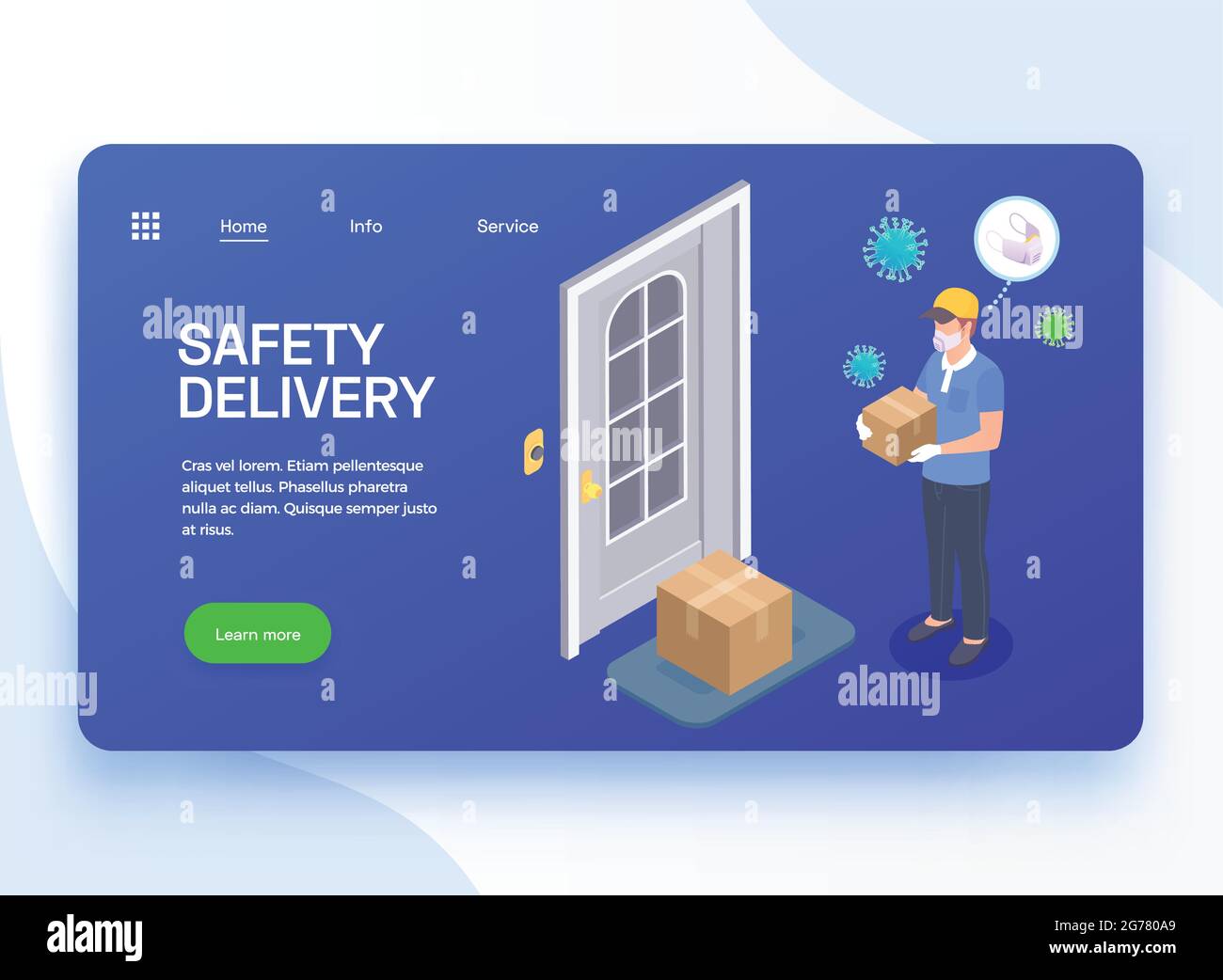 Safe Delivery Landing Page Stock Vector Image & Art - Alamy