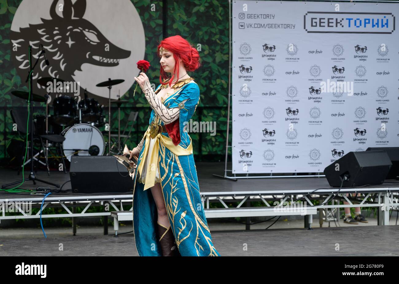 VLADIVOSTOK, RUSSIA - JULY 20, 2019: Festival on the game and a series ...