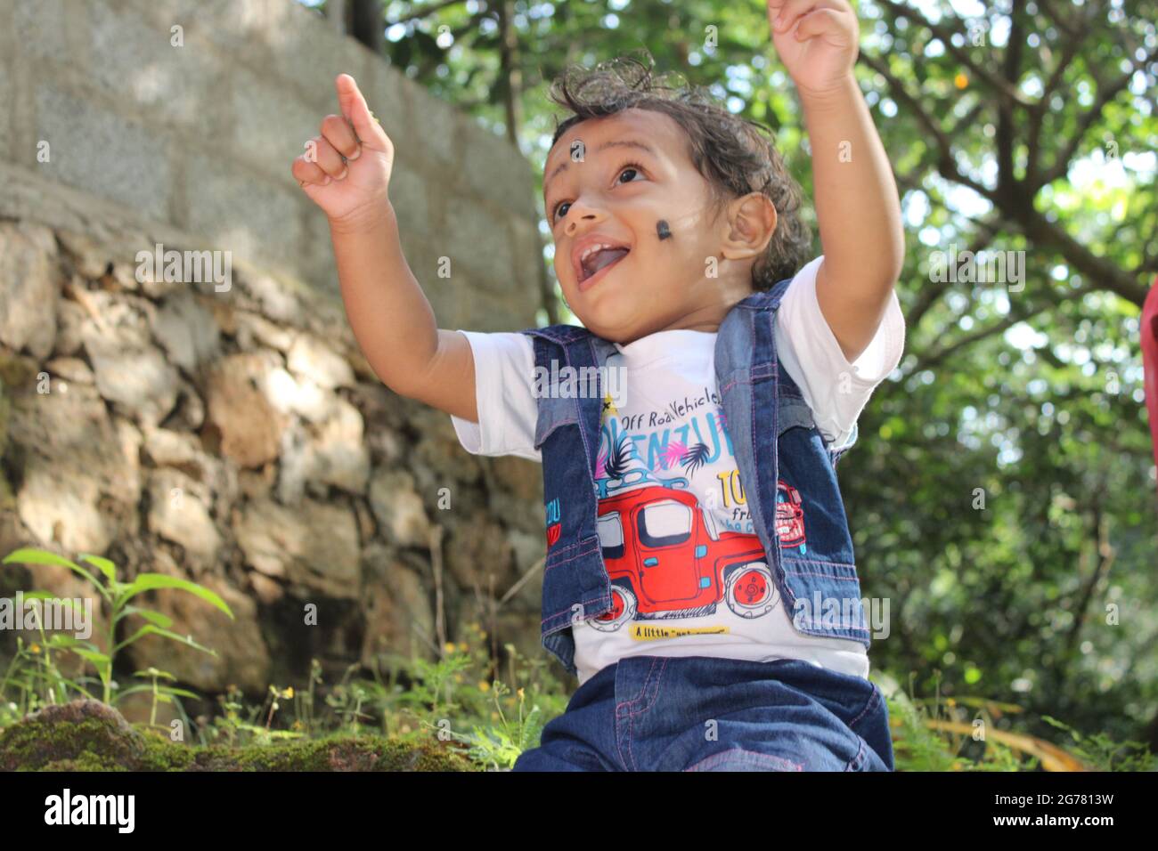 Happy moment on kid Stock Photo - Alamy