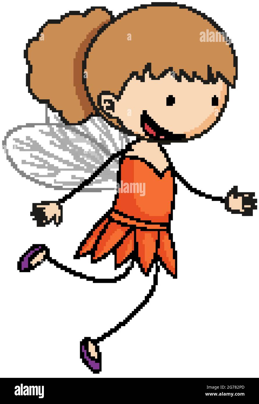 Simple cartoon character of a little fairy isolated illustration Stock ...