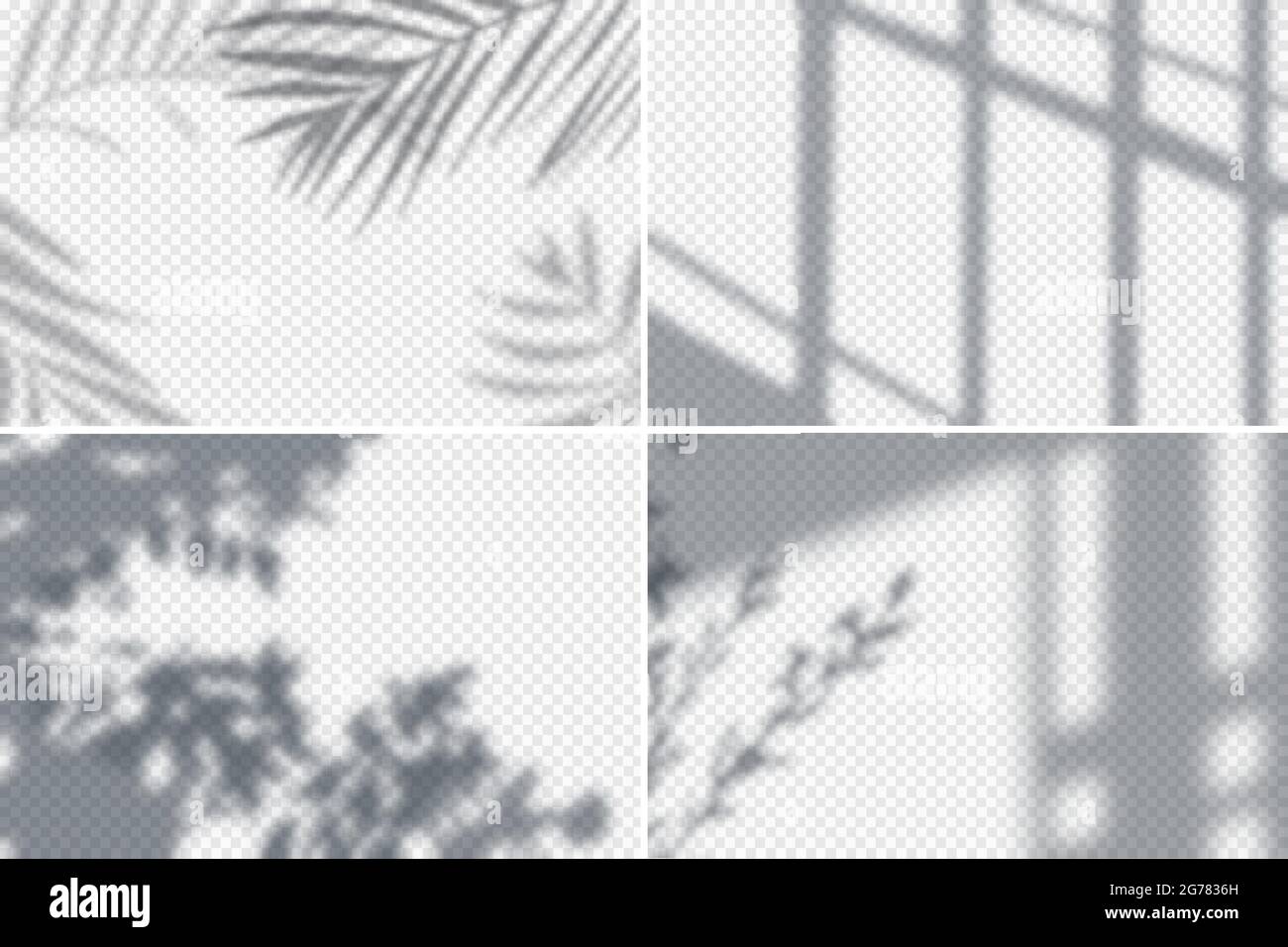 Shadow Effects Frames Realistic Transparent Set Isolated Vector Illustration High Resolution ...