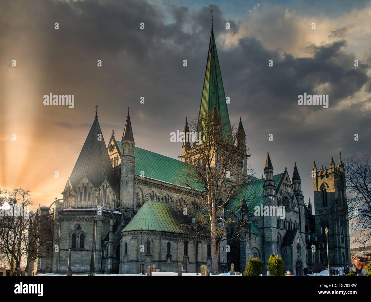 Nidaros Cathedral Winter High Resolution Stock Photography and Images ...