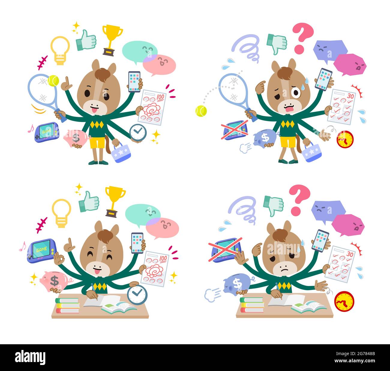 Time test horse Stock Vector Images - Alamy