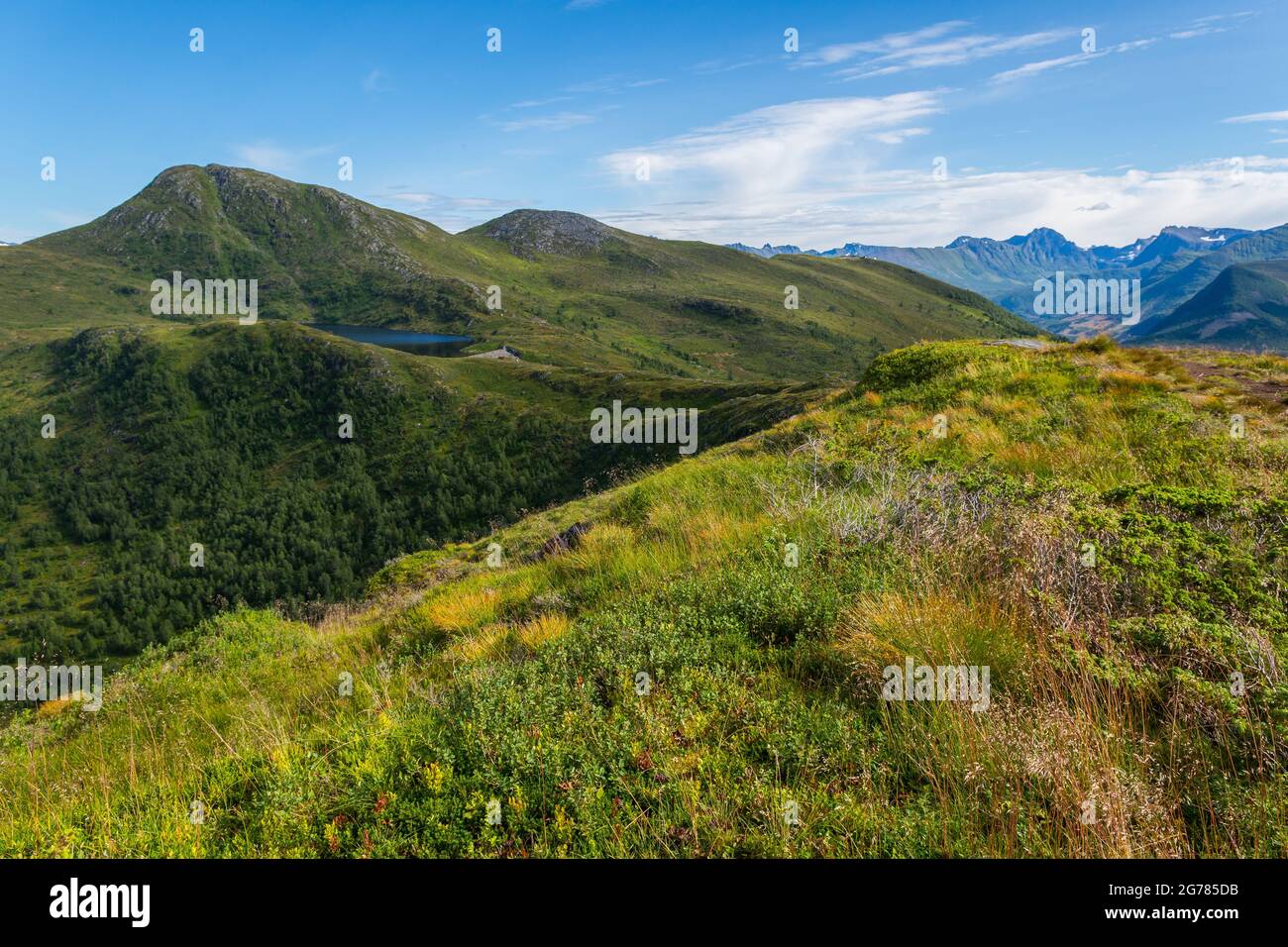 Vivid photo of the mountain landscape in Volda, Norway Stock Photo - Alamy