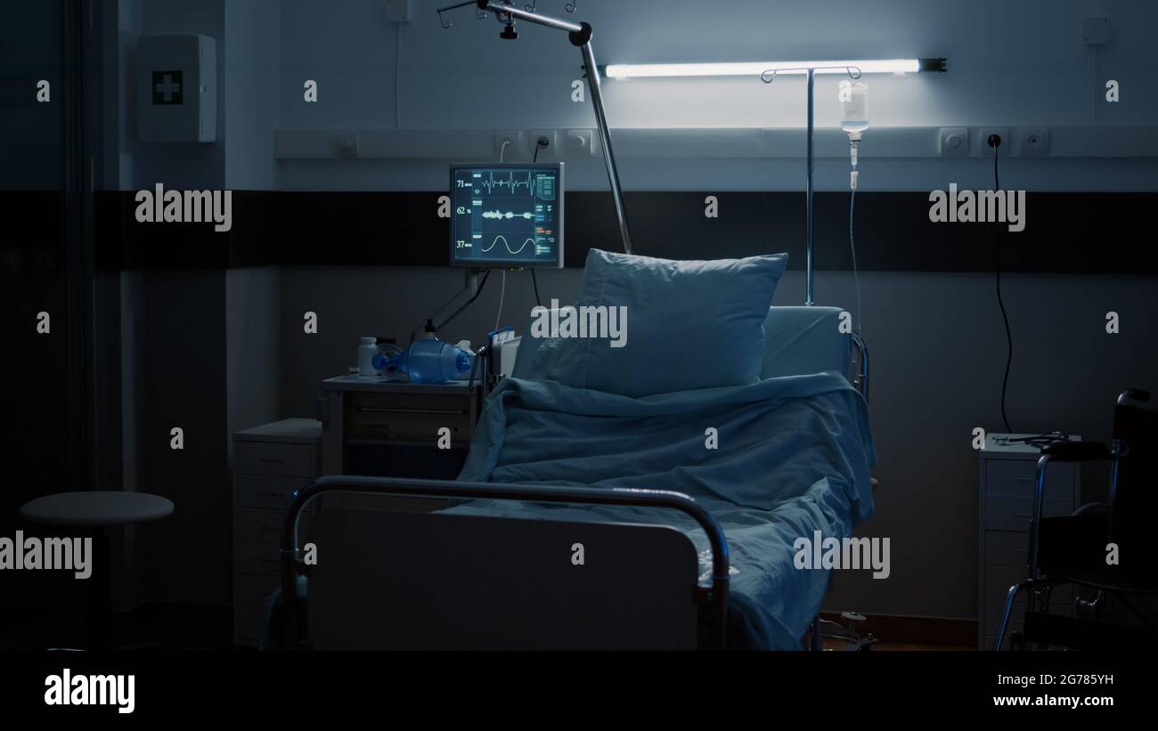 Empty hospital ward with modern medical equipment, healthcare room for ...
