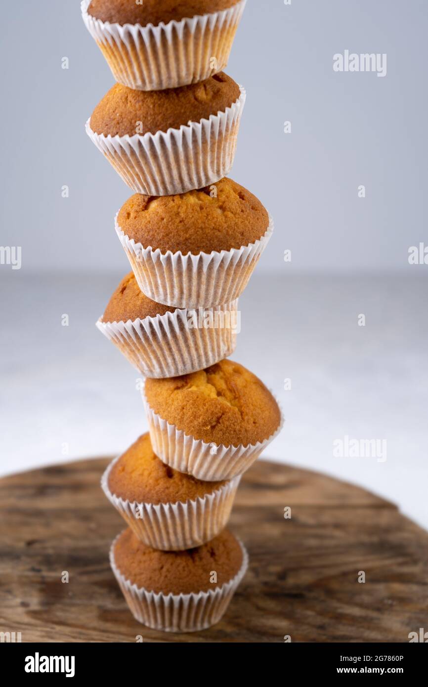Biscuit muffins close-up. Sweet pastries. Party treat. Dessert on white ...