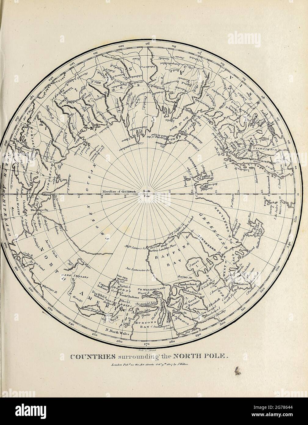 Vintage geographic north pole map hi-res stock photography and images ...