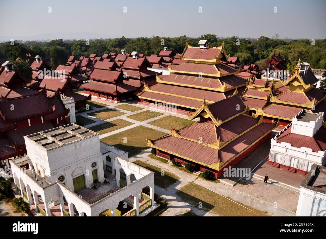Ancient ruins building of Mandalay Palace the last Burmese monarchy ...