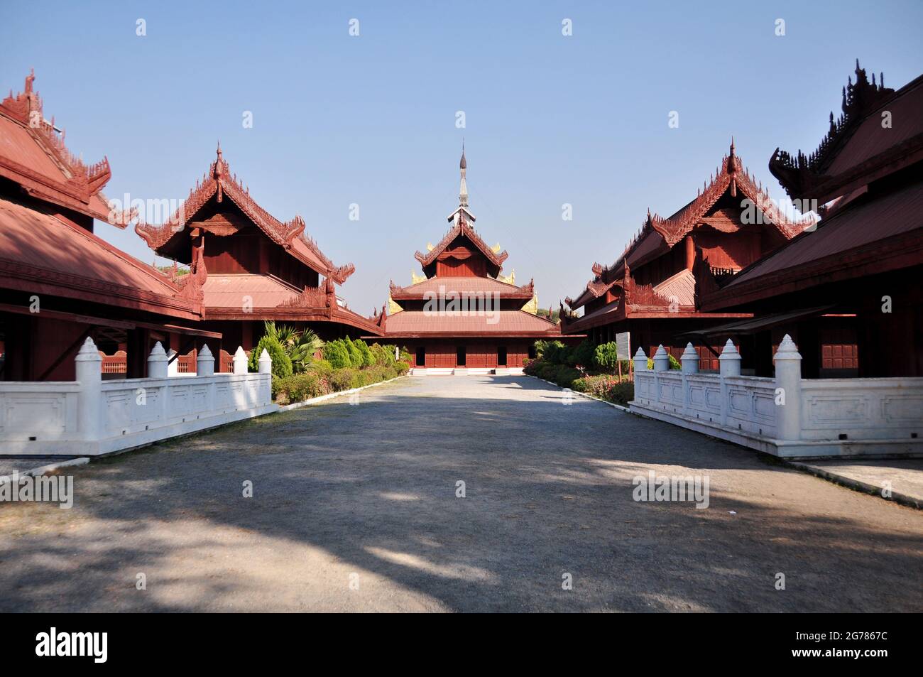 Ancient ruins building of Mandalay Palace the last Burmese monarchy ...