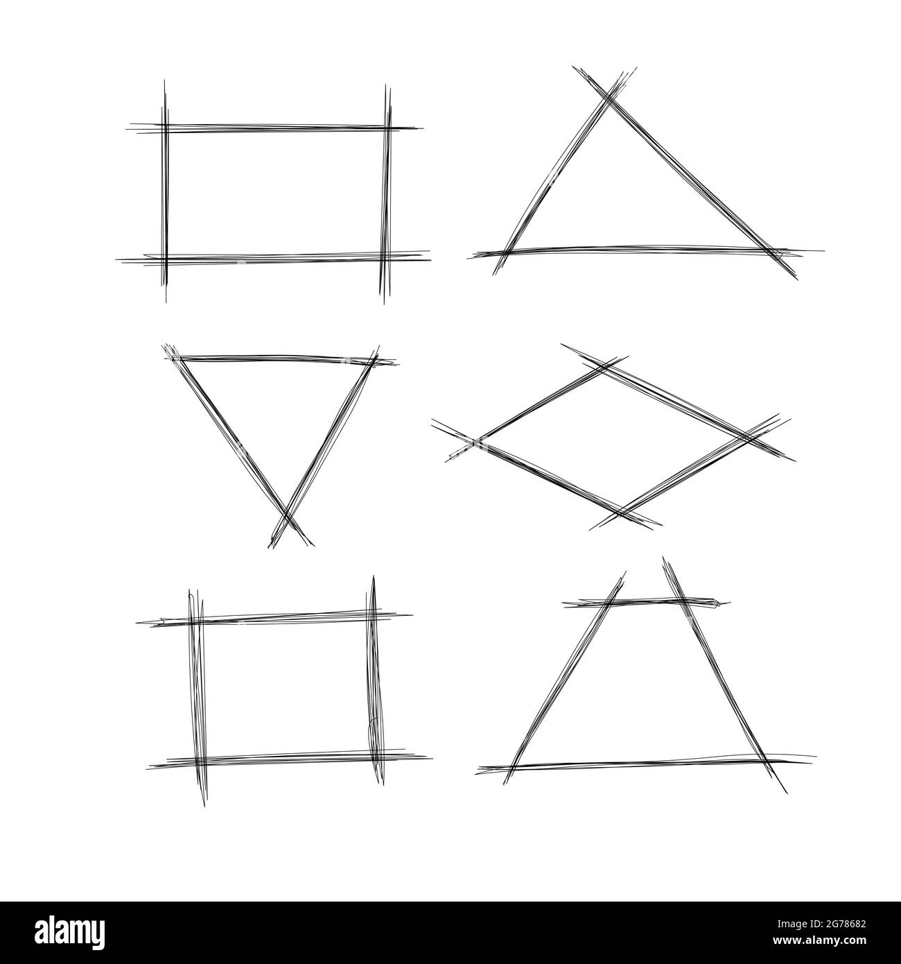 Highlight rectangle and triangle scribble frame for emphasis and ...
