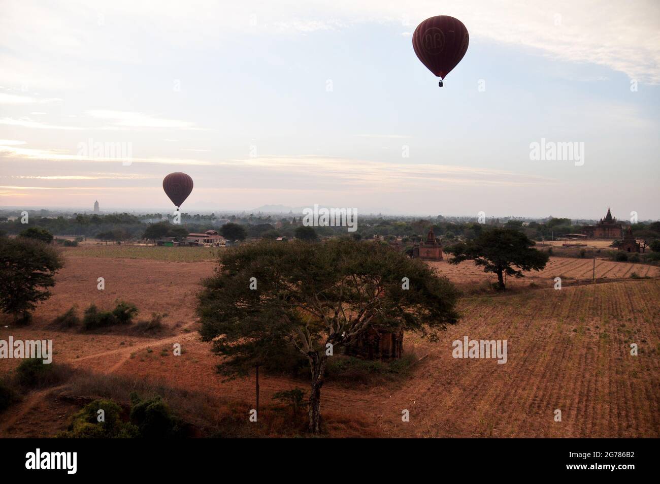 View cityscape of Bagan or Pagan ancient city and landscape UNESCO ...