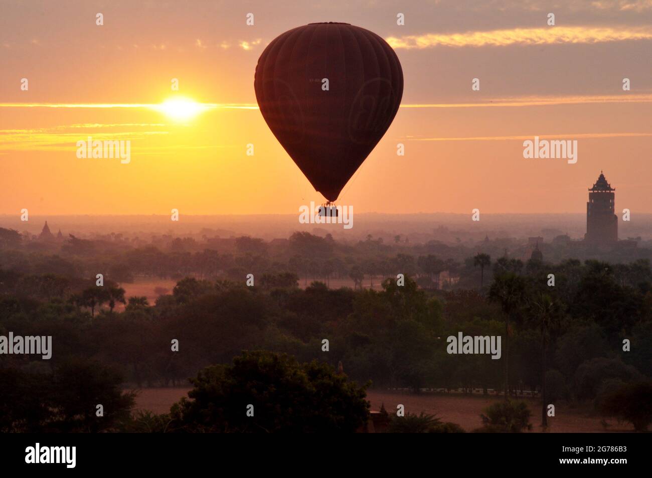 View cityscape of Bagan or Pagan ancient city and landscape UNESCO ...