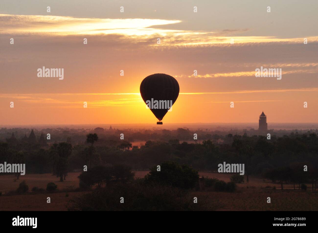 View cityscape of Bagan or Pagan ancient city and landscape UNESCO ...
