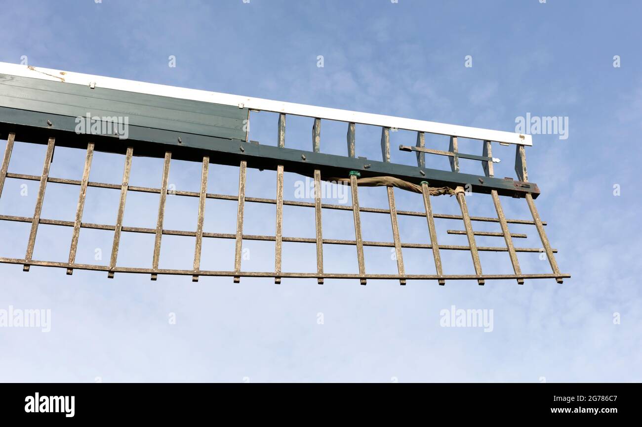 One blade of an old windmill in the Netherlands, catching dutch wind ...