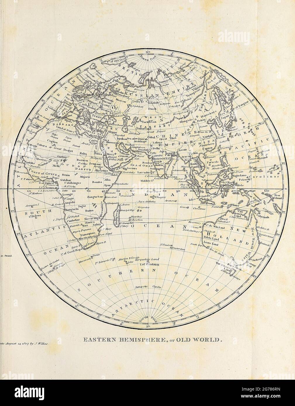 Map eastern hemisphere 19th century hi-res stock photography and images ...
