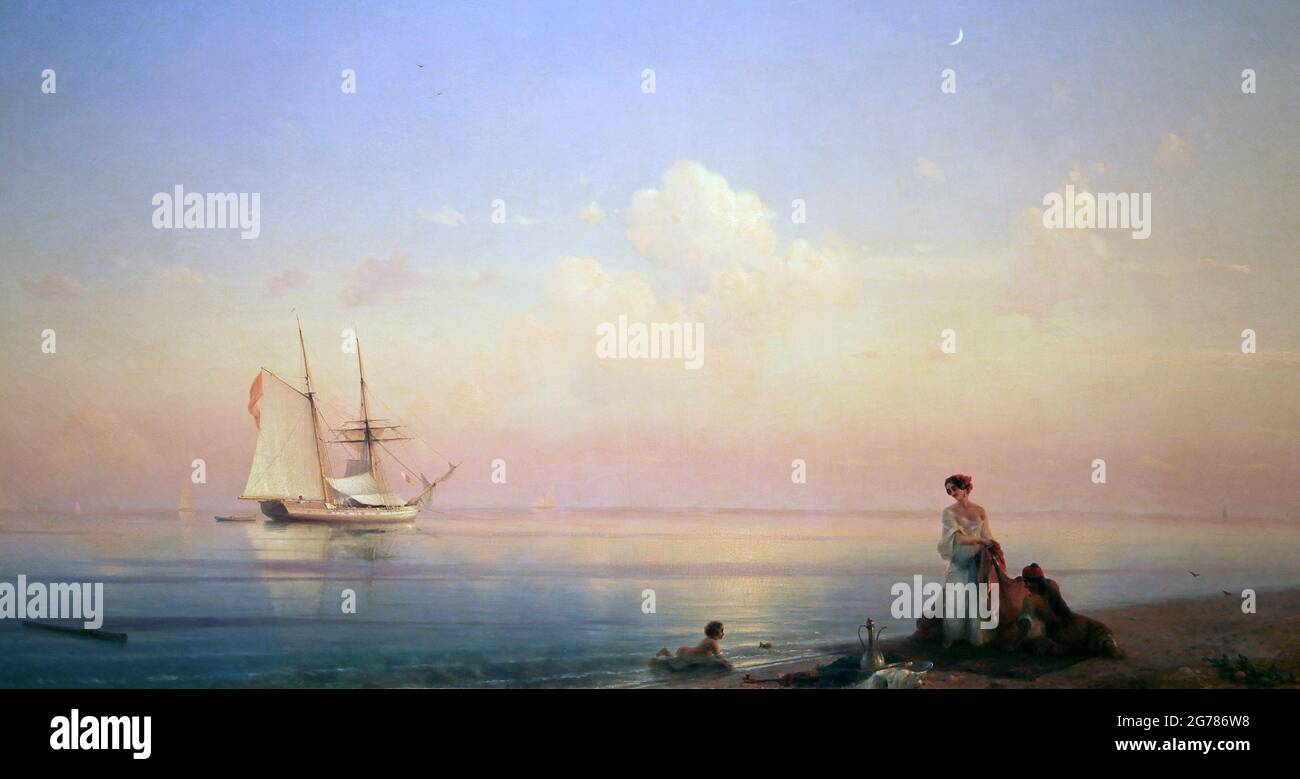 Calm Seashore 1843 by Ivan Aivazovsky.Иван Константинович Айвазовский ...