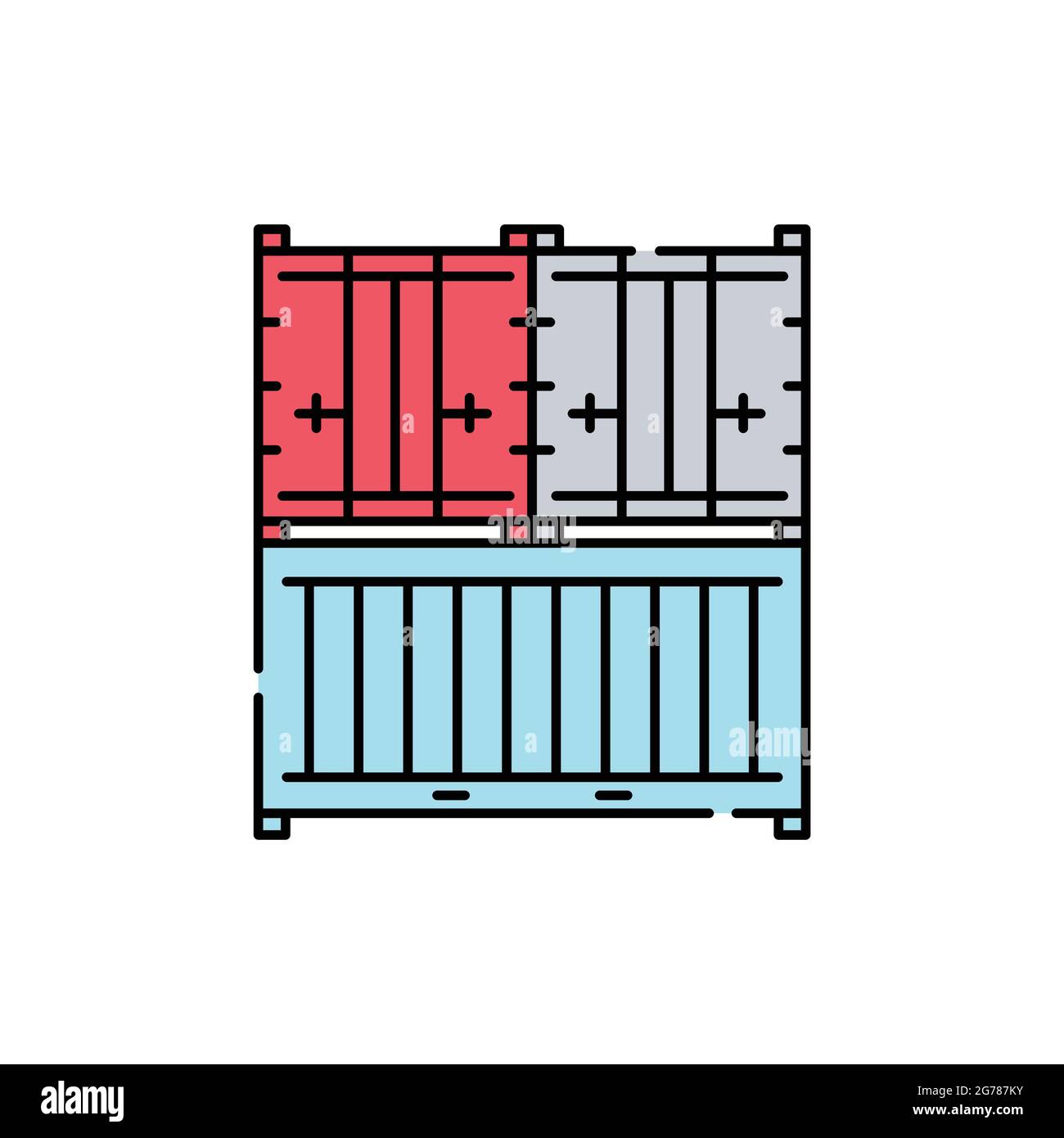 Container olor line icon. Pictogram for web page, mobile app, promo. UI ...