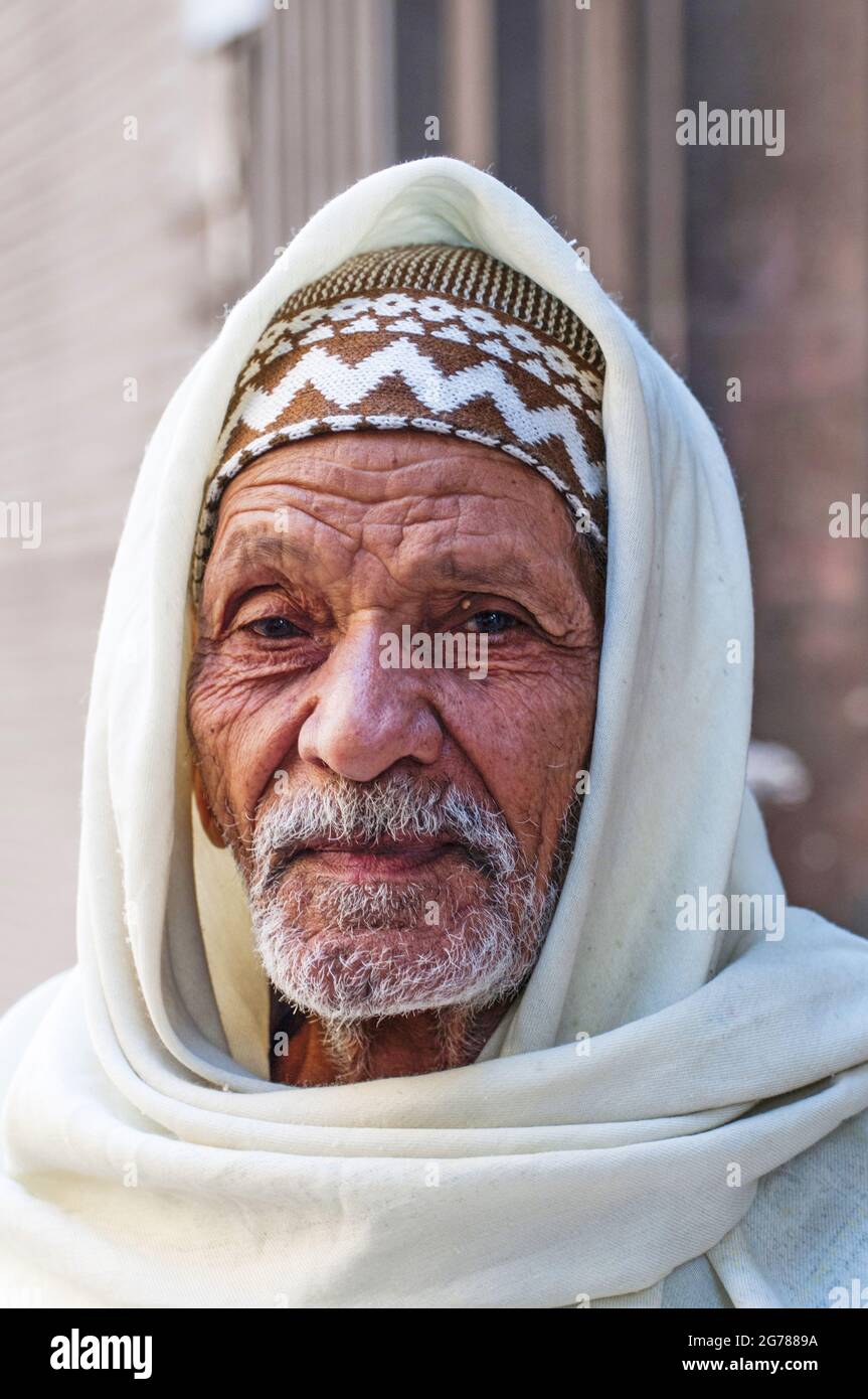 Portrait of an Egyptian elder, Cairo Stock Photo - Alamy