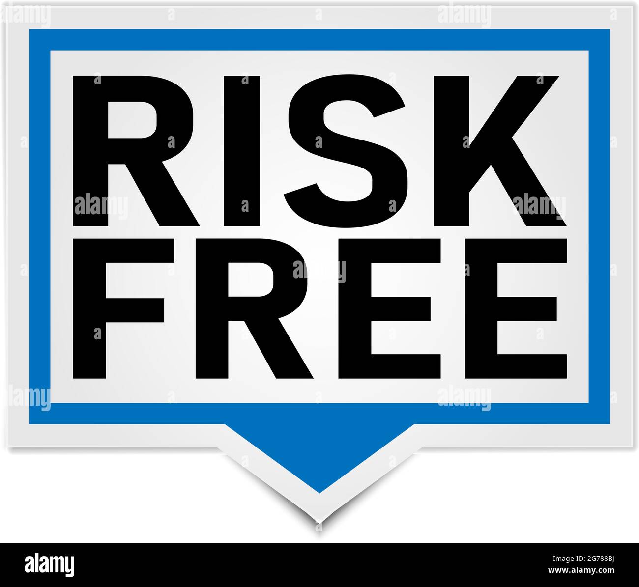 Risk free label or sticker on white background, vector illustration ...