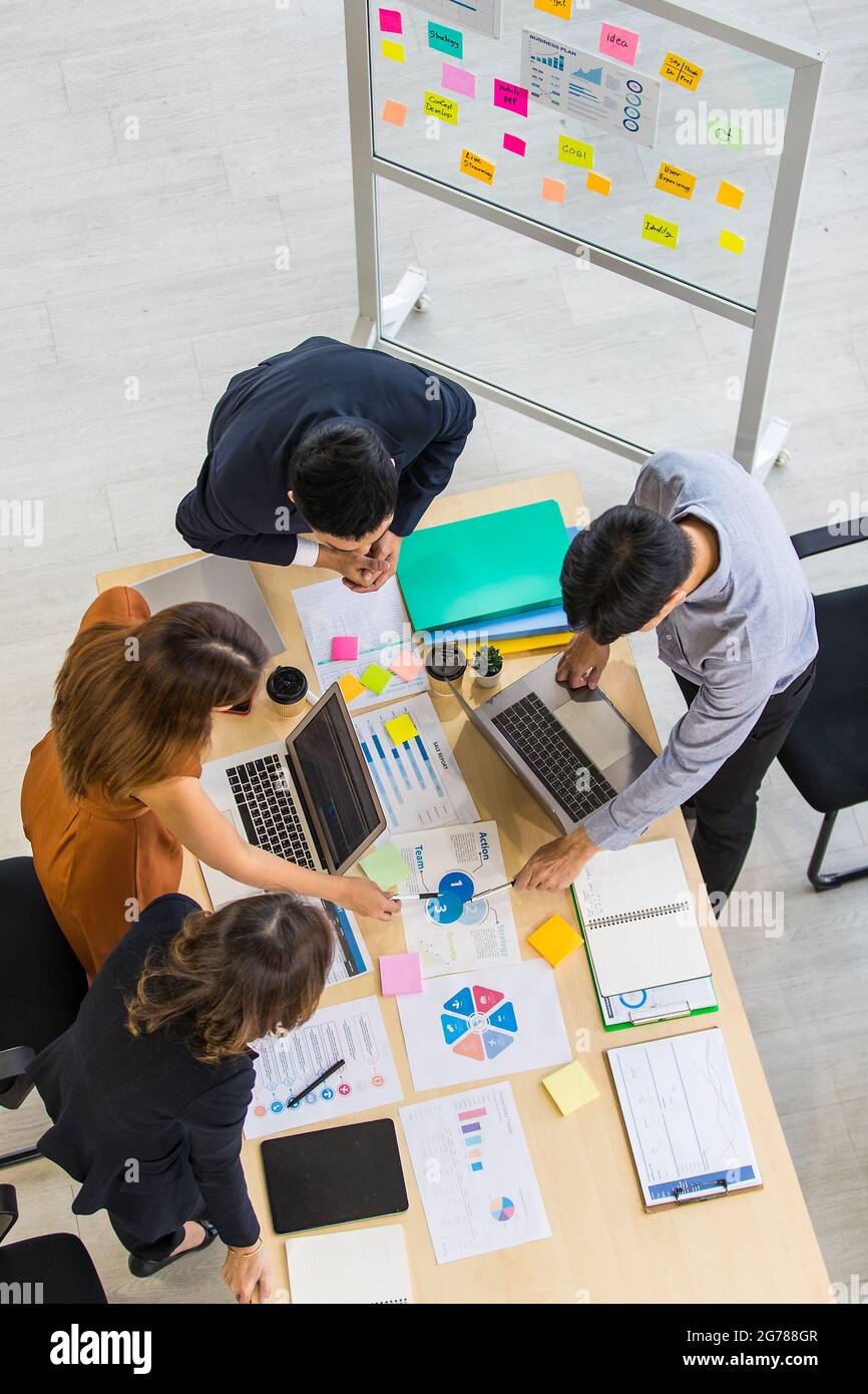 Top down view office table hi-res stock photography and images - Alamy