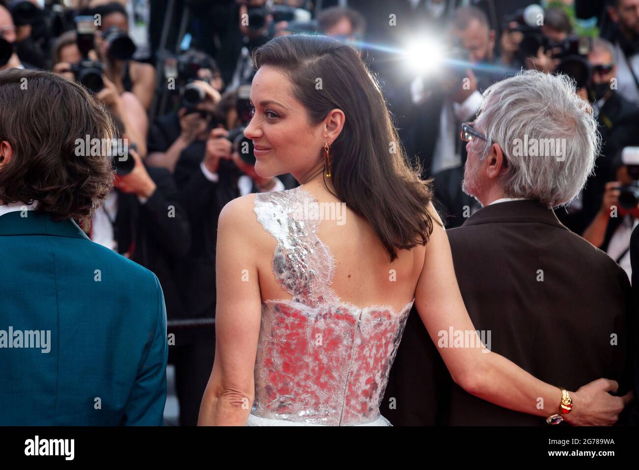 Marion Cotillard attends the premiere of 'Annette' during the 74th ...