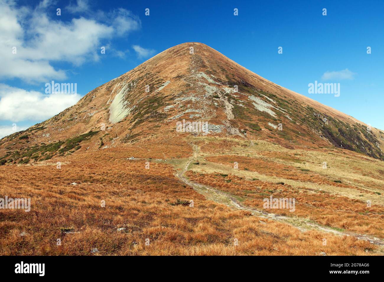 Mount Hoverla or Goverla, the highest Ukraine Carpathian mountains ...