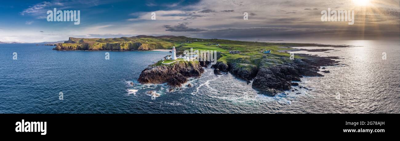 Aerial View of Fanad Head Lighthouse County Donegal Lough Swilly and ...