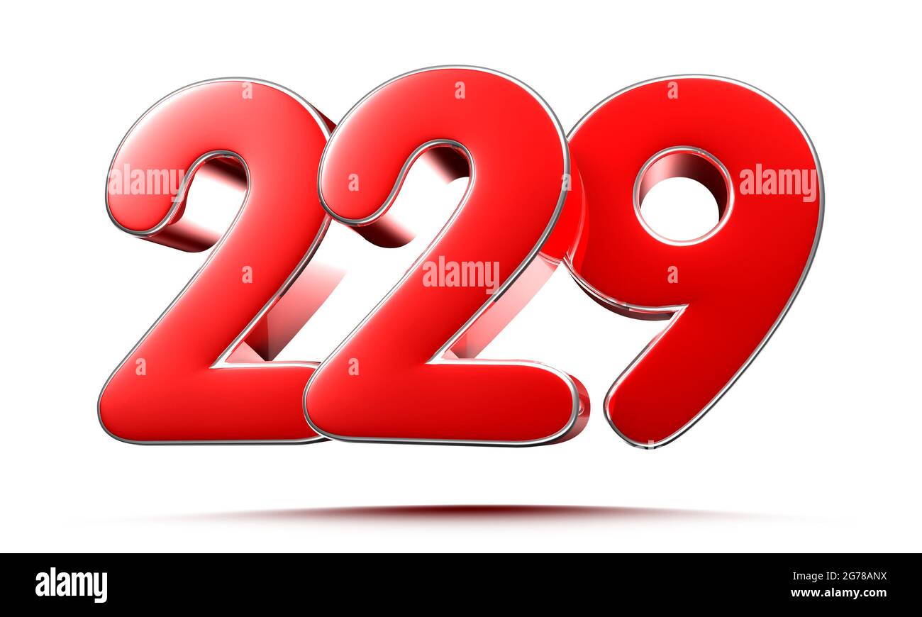 3d number 229 hi-res stock photography and images - Alamy