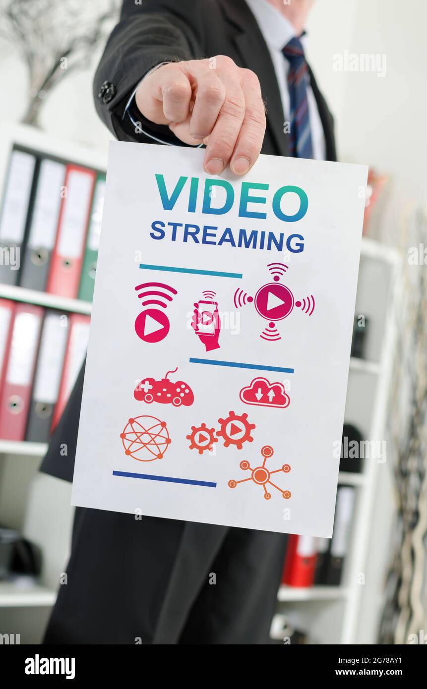 Video stream concept businessman hi-res stock photography and images ...