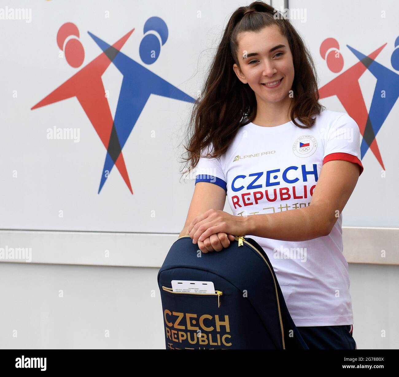 Czech archer Marie Horackova poses for photographers in new Czech ...