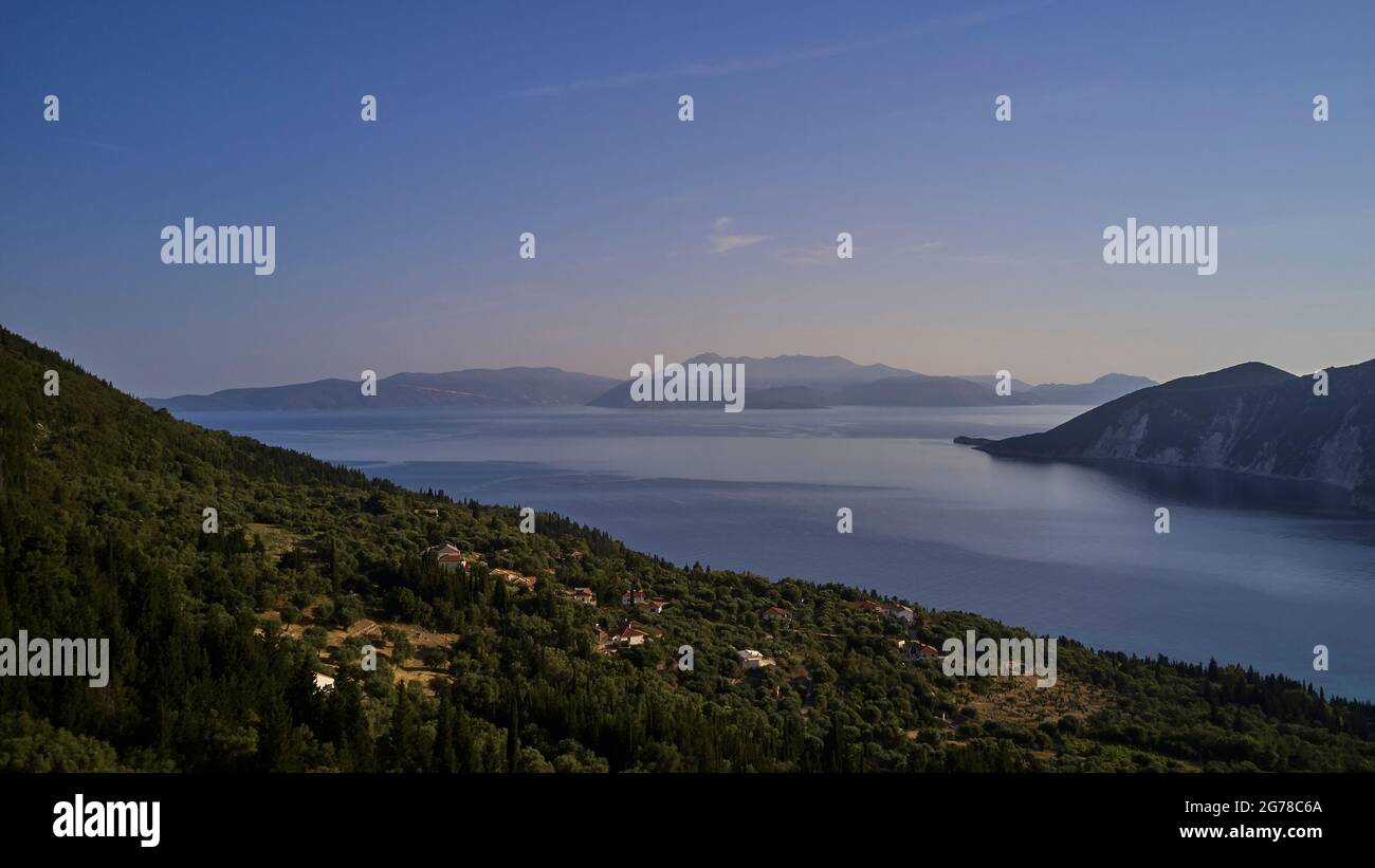 Ionian Islands, Ithaca, island of Odysseus, northwest, mountain village ...