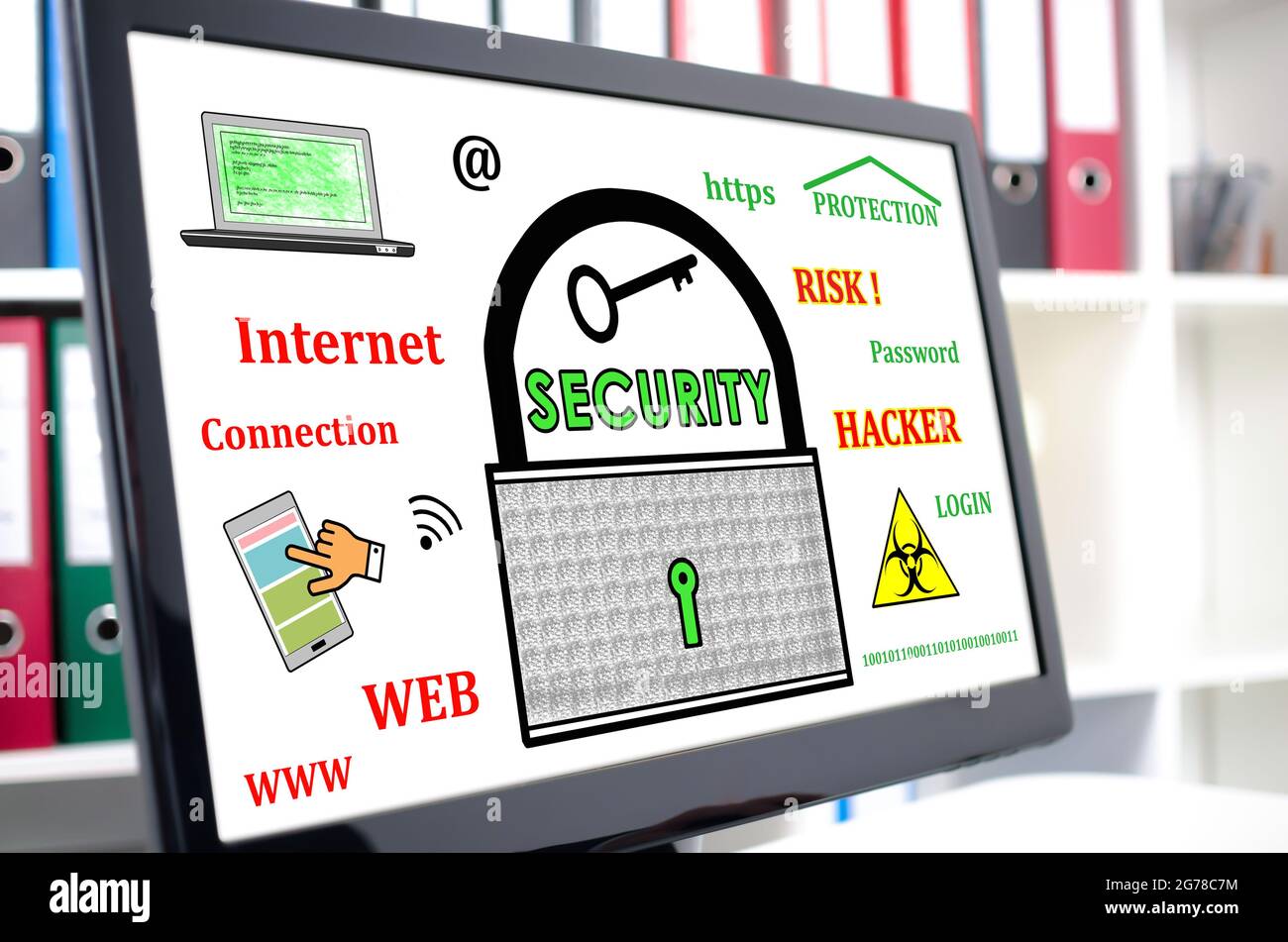 Data security concept shown on a computer screen Stock Photo - Alamy
