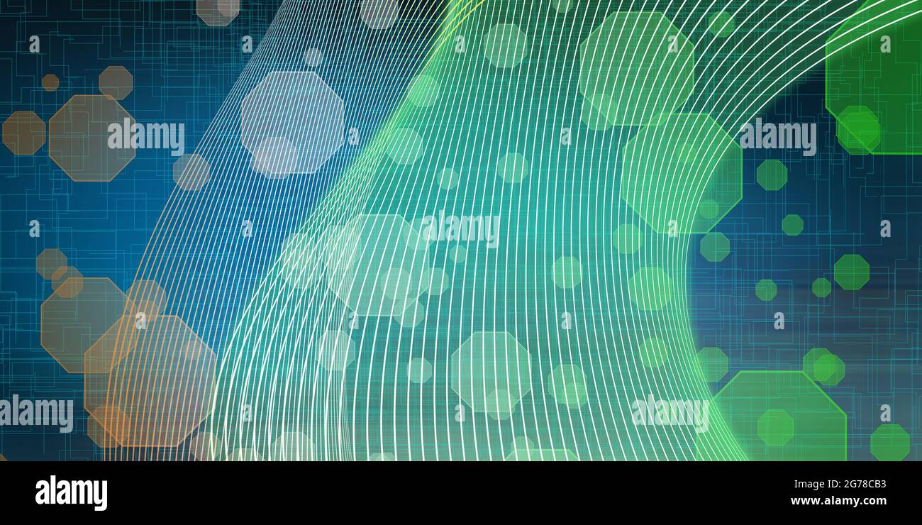 Illustration of a virtual technology concept Stock Photo - Alamy