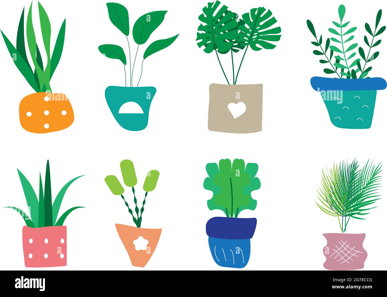 handmade plants collection vector Stock Vector Image & Art - Alamy