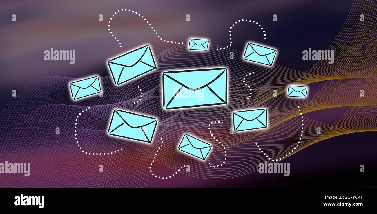 Illustration of a message concept Stock Photo - Alamy