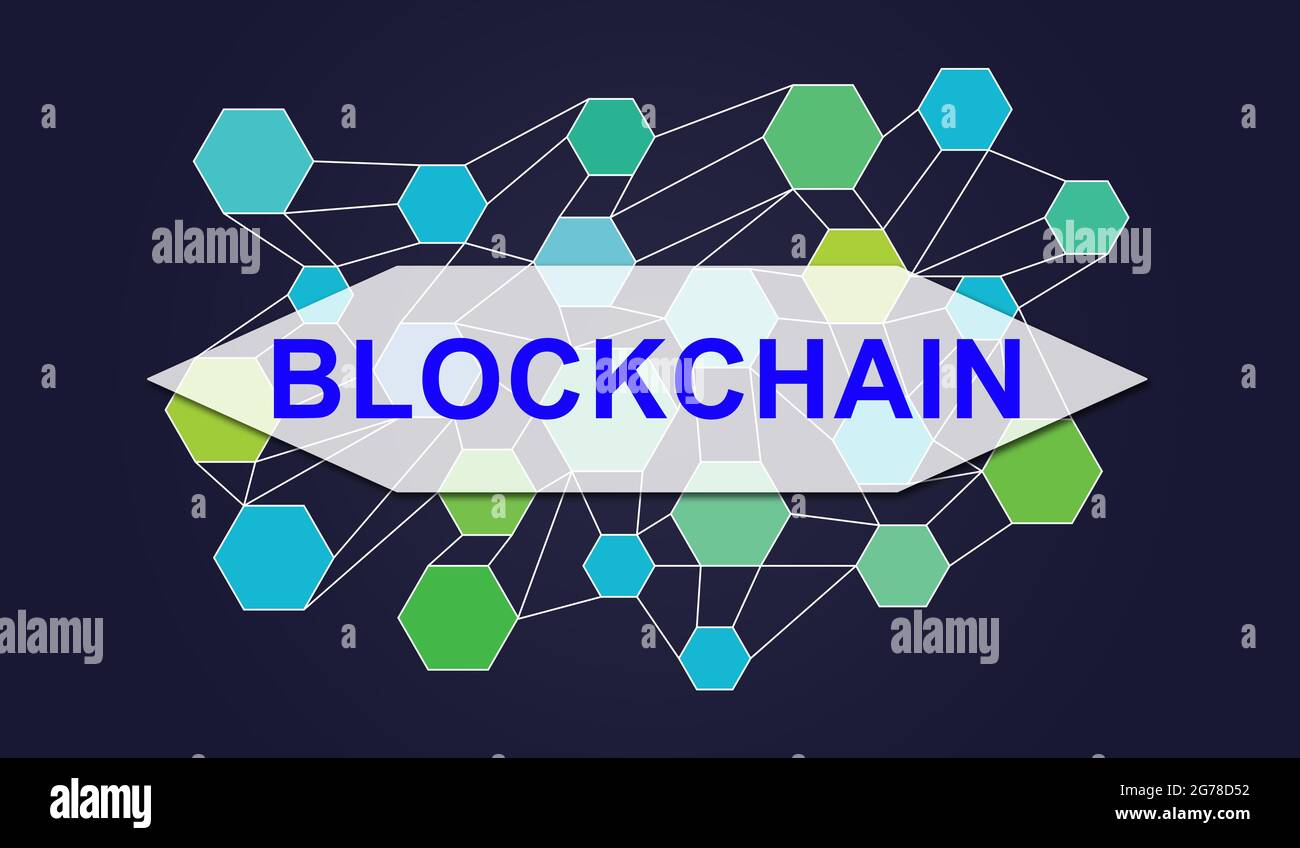 Illustration of a blockchain concept Stock Photo - Alamy