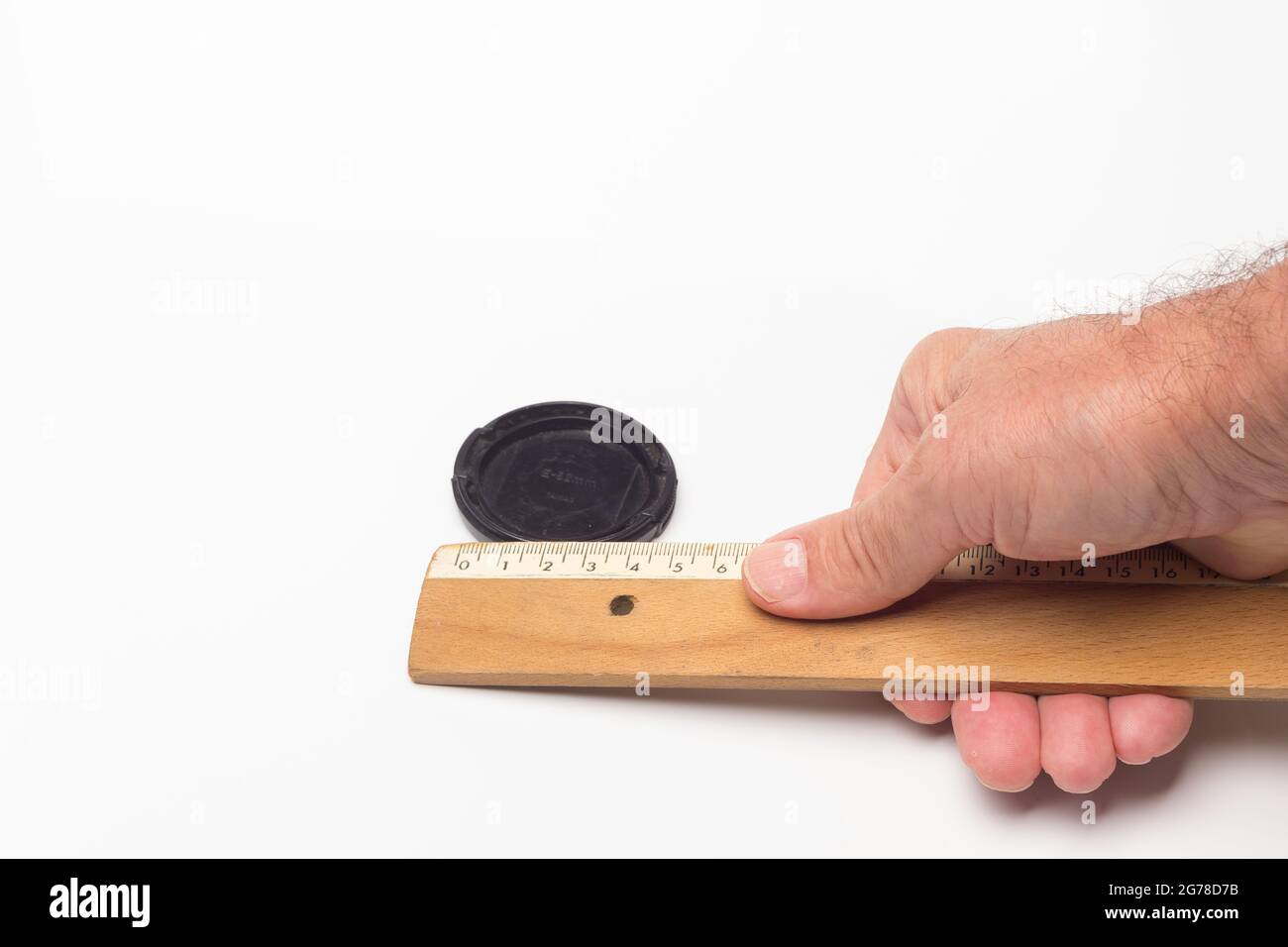 Wooden ruler, classic for taking measurements and making technical ...