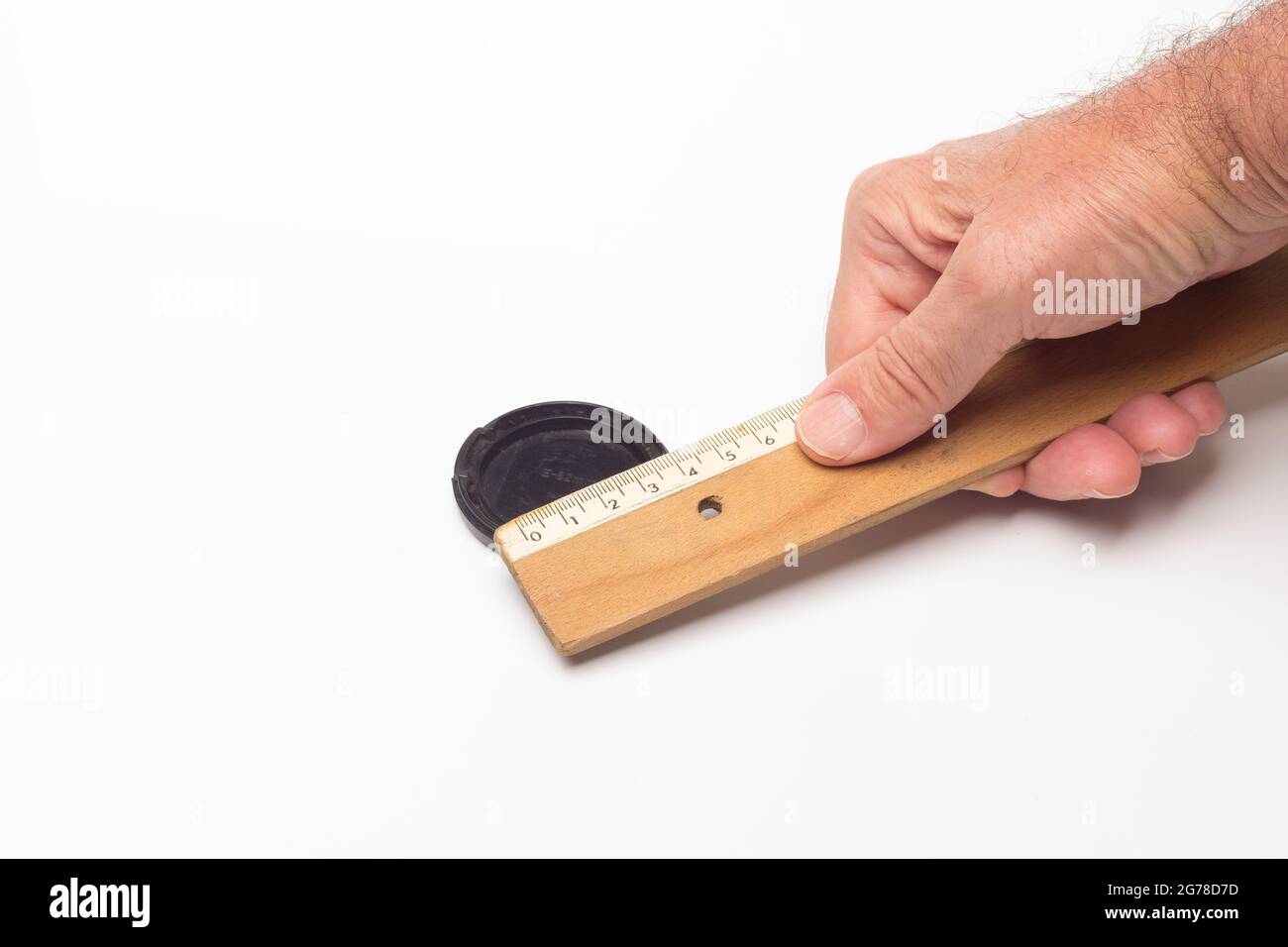 Wooden ruler, classic for taking measurements and making technical ...