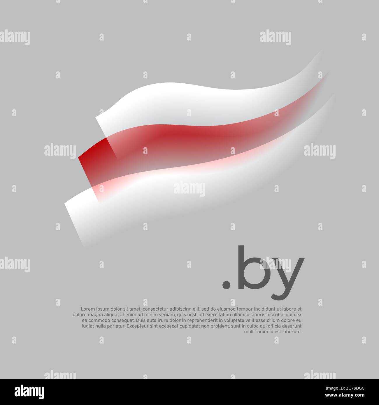 Belarus flag watercolor. Stripes colors of the belarusian flag on a ...