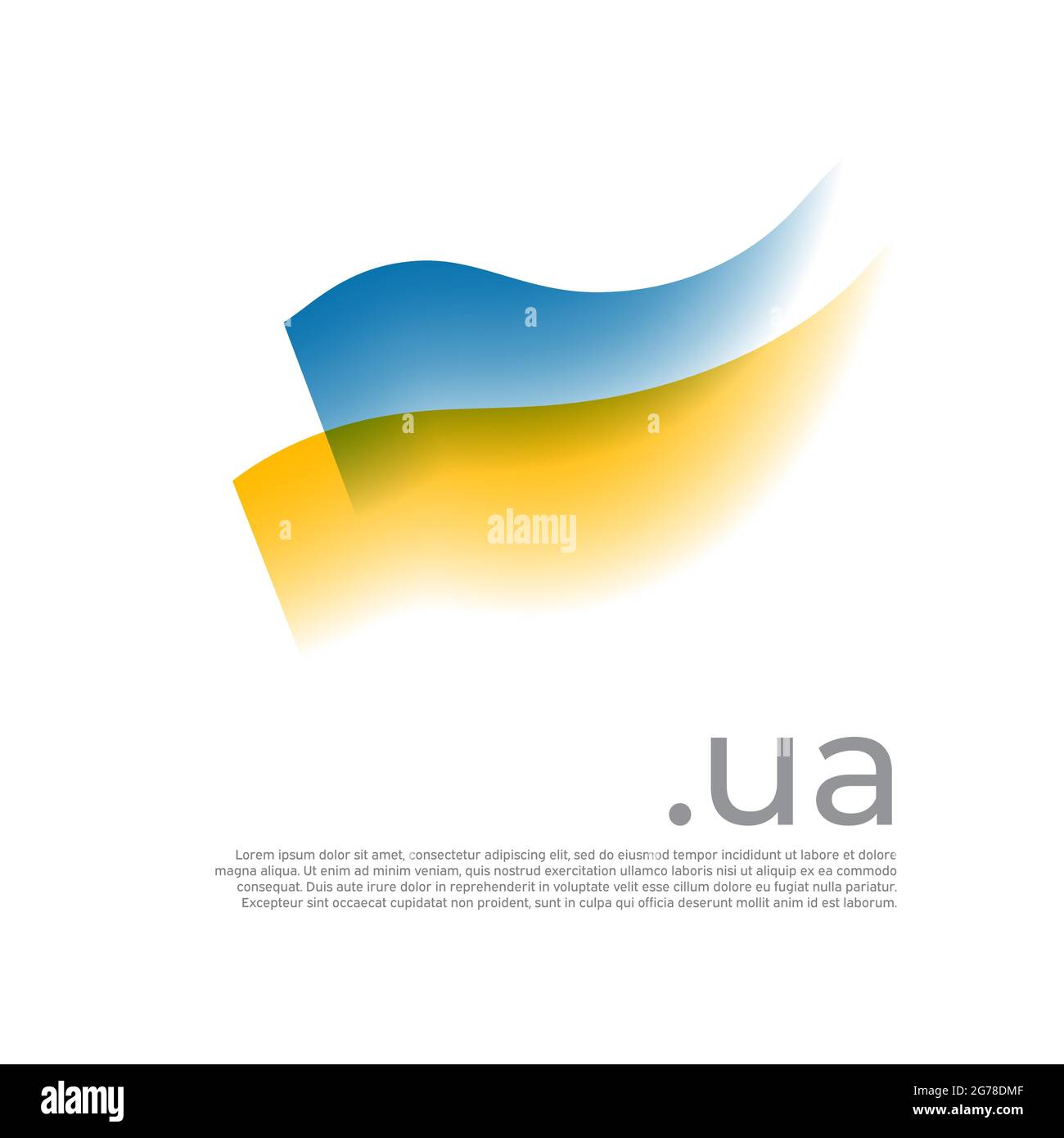 Ukraine flag watercolor. Colored stripes ukrainian flag on white ...