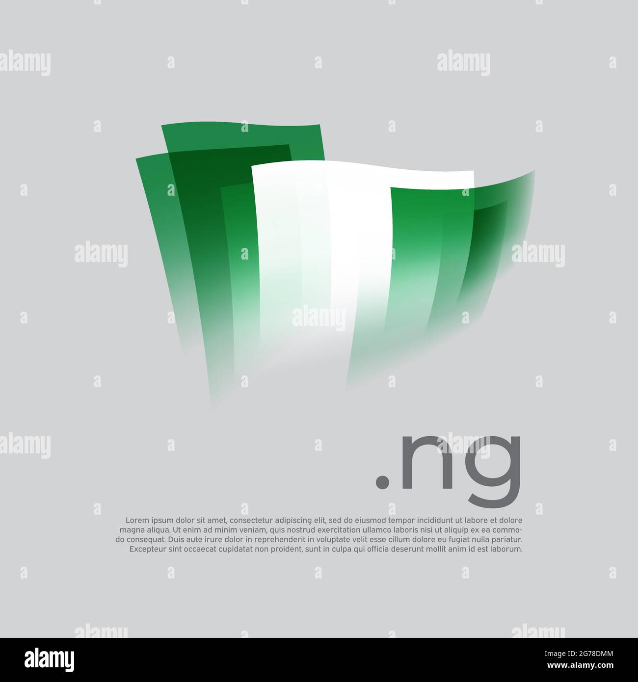 Nigeria flag. Nigerian flag painted with abstract brush strokes on a ...