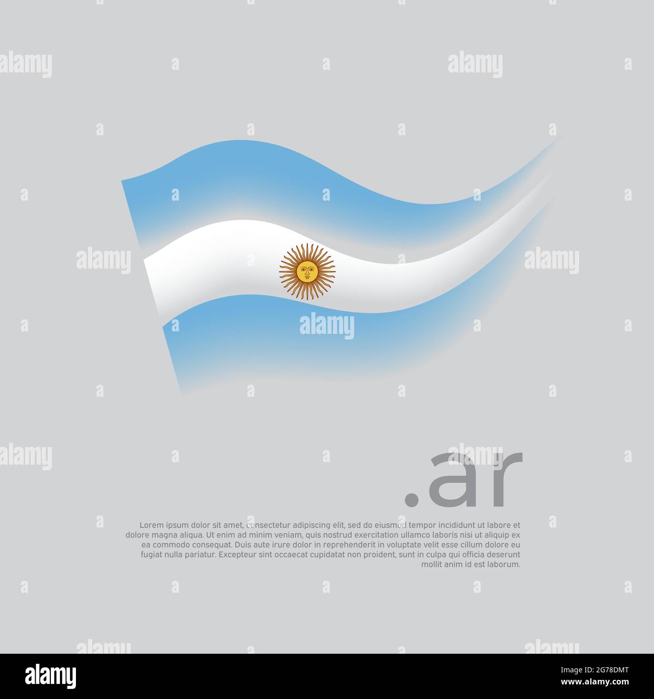 Argentina flag. Stripes colors of the argentinian flag on a white ...