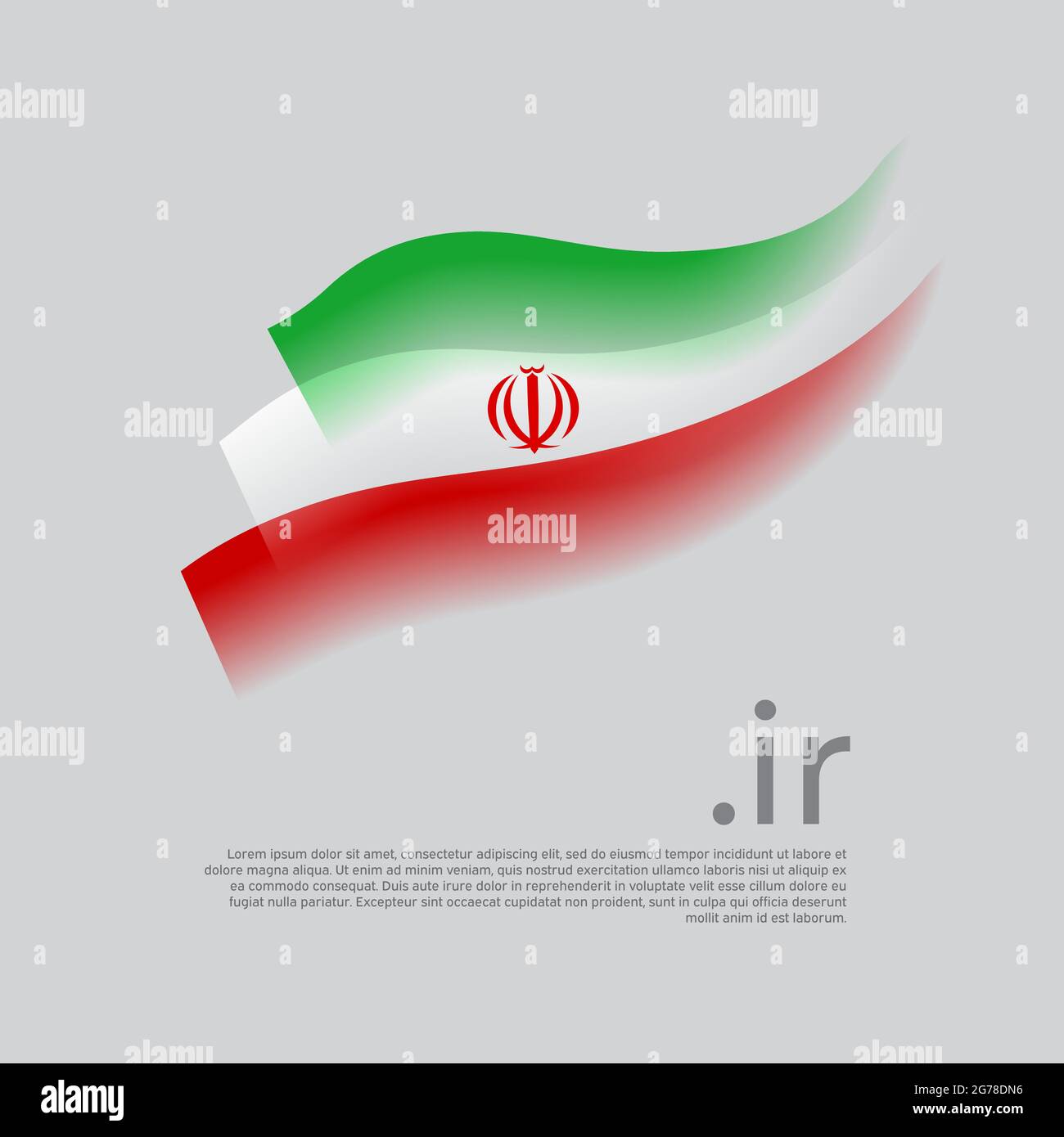 Iran flag watercolor. Stripes colors of the iranian flag on a white ...