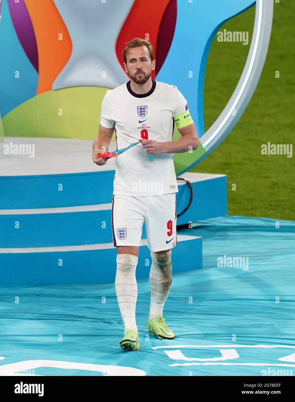 England's Harry Kane is dejected following the UEFA Euro 2020 Final at ...