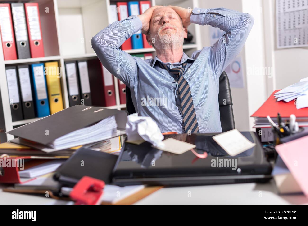 Messy cluttered office desk workspace hi-res stock photography and ...