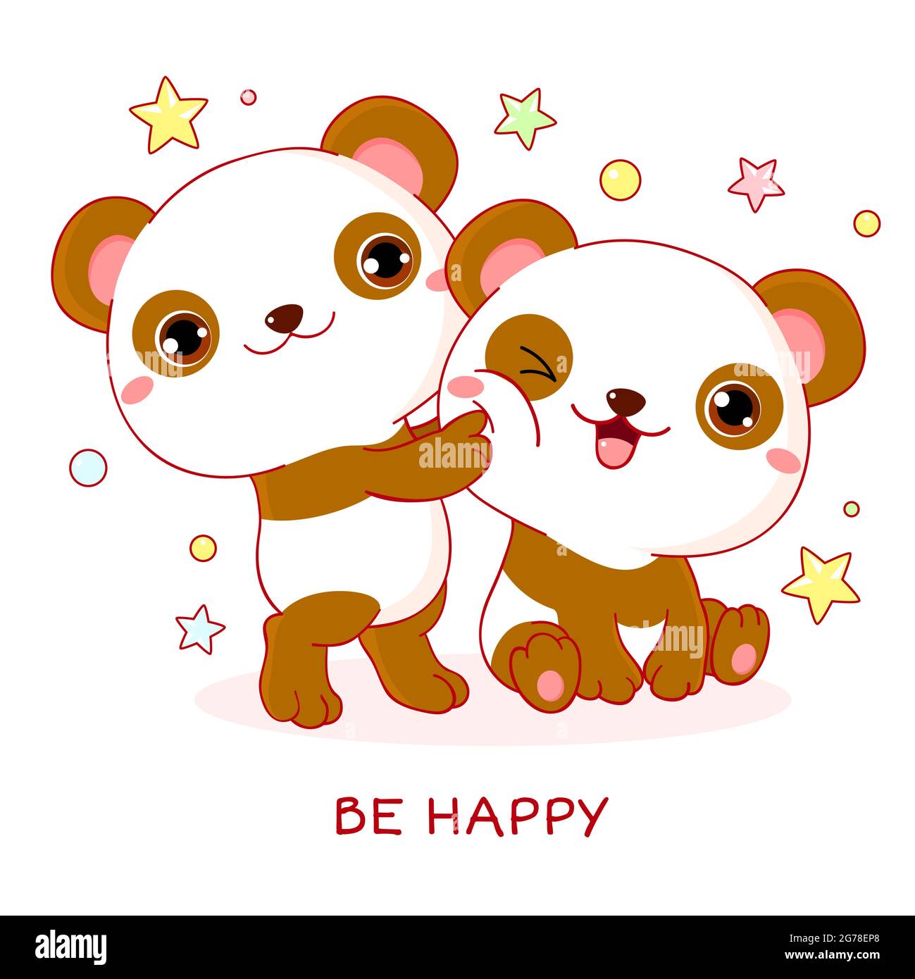 Cartoon illustration two friends hugging hi-res stock photography and ...