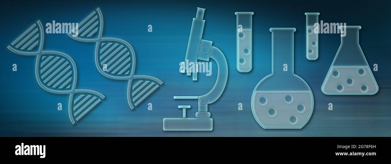 Illustration of a medical research concept Stock Photo - Alamy