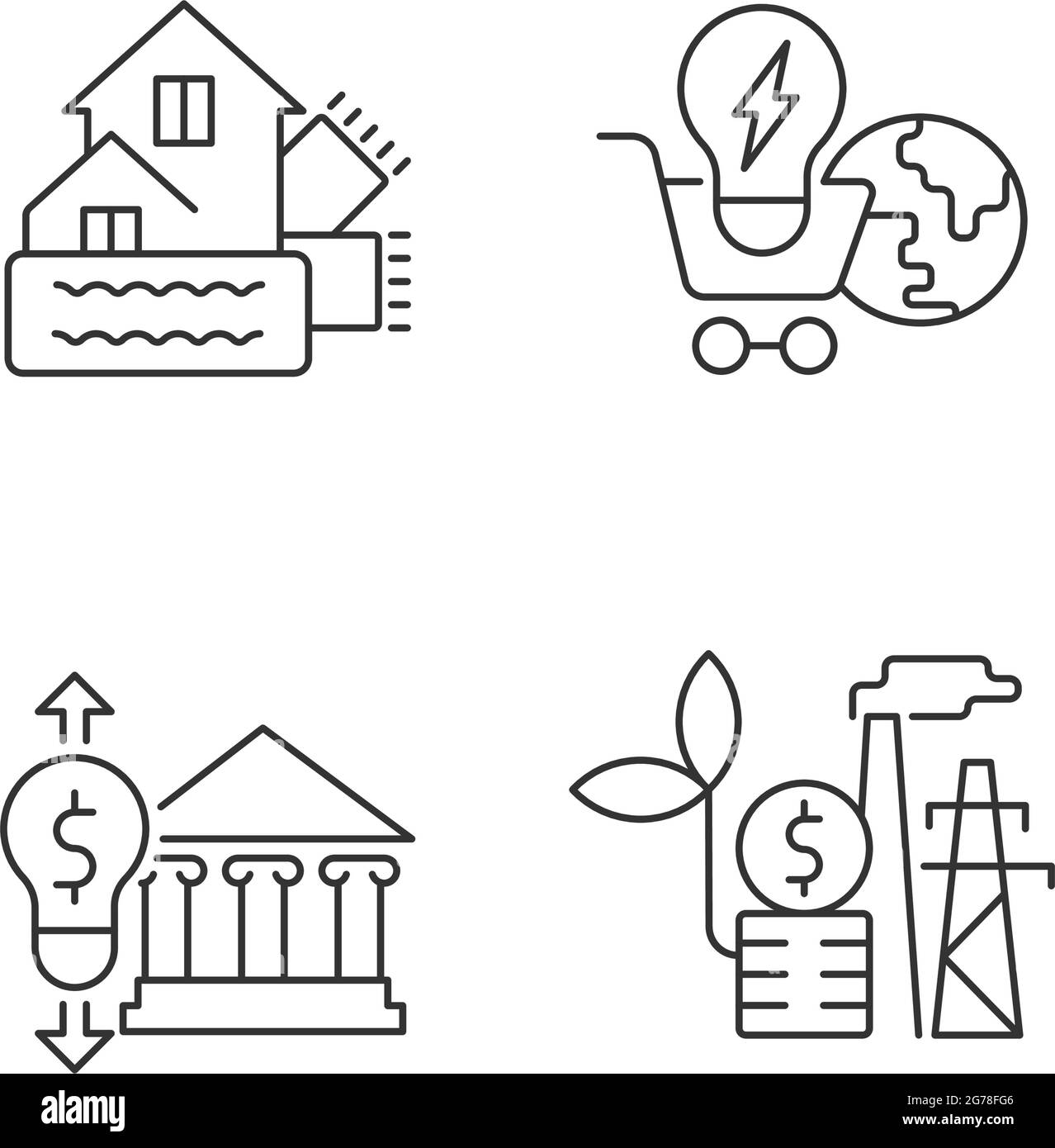 The environmental cost of energy Stock Vector Images - Alamy