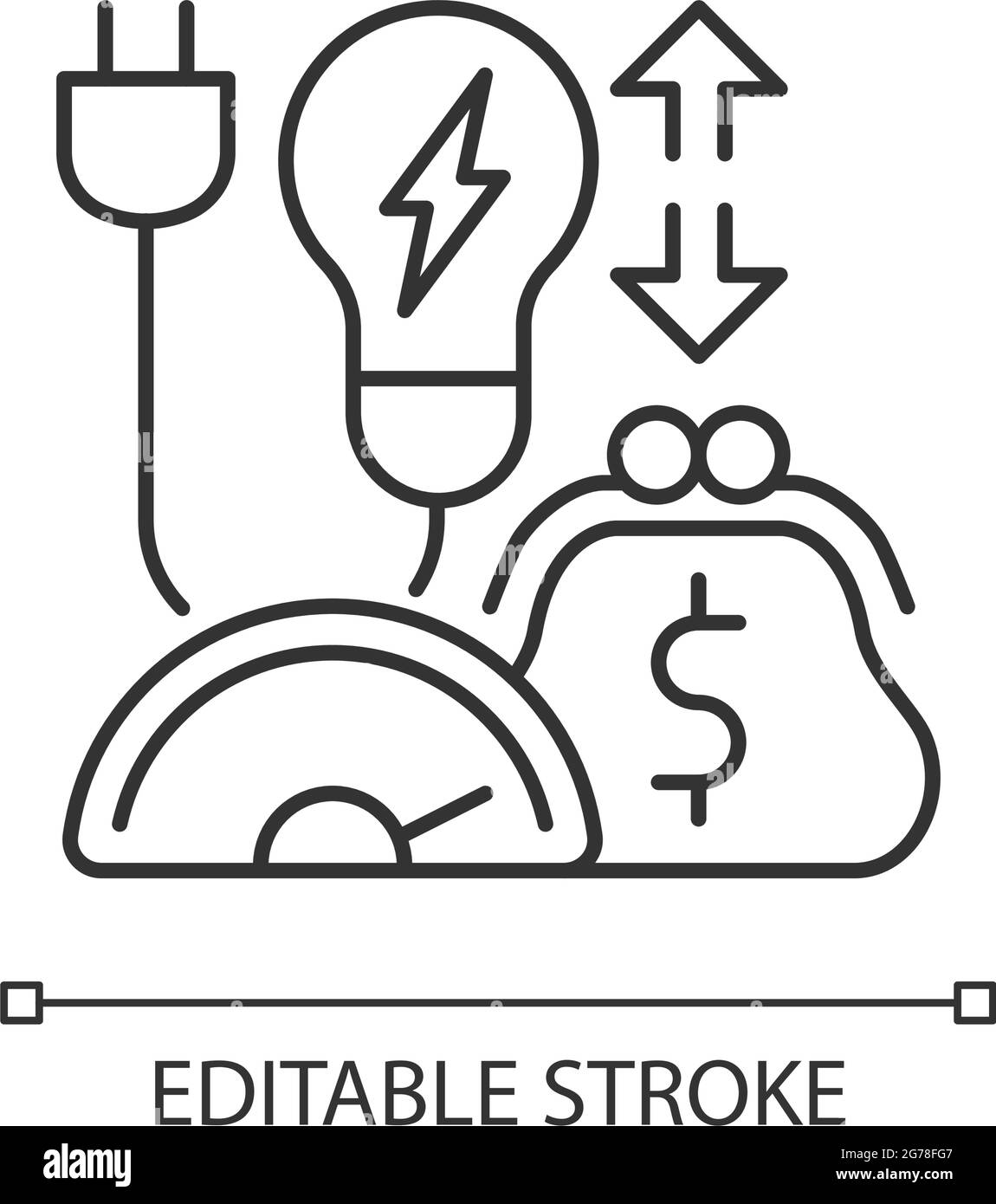 Energy efficiency program linear icon Stock Vector Image & Art - Alamy