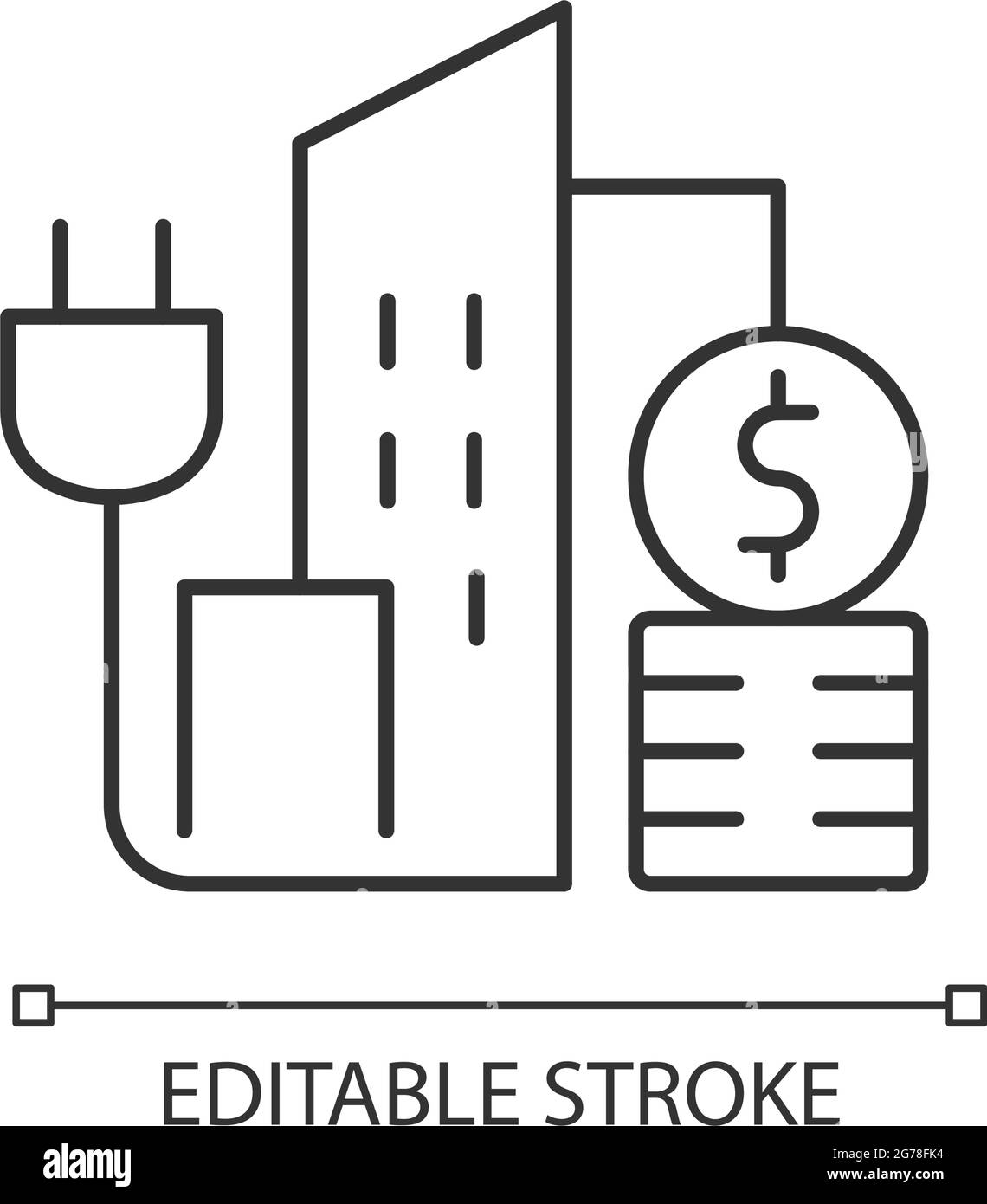 Urban energy price linear icon Stock Vector Image & Art - Alamy